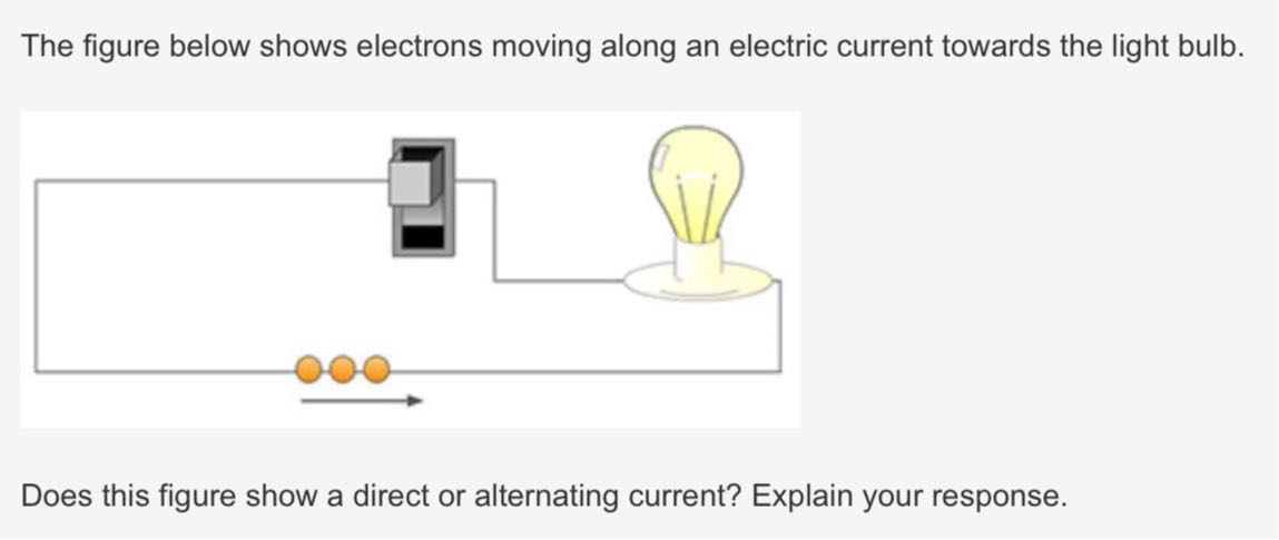 the figure below shows electrons moving along an electric current ...
