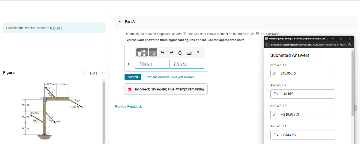 Part A Consider the structure shown in (Figure 1). Figure 1 of 1 ...