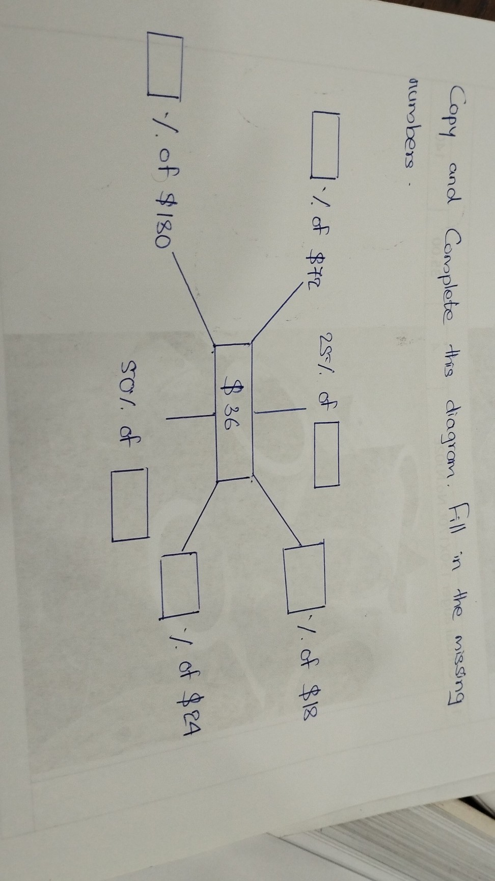 copy and complete this diagram fill in the missing numbers 2