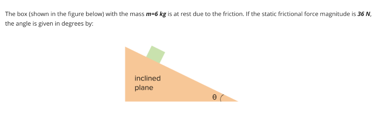 Solved The Box Shown In The Figure Below With The Mass M 6𝐤 𝐠 Is At
