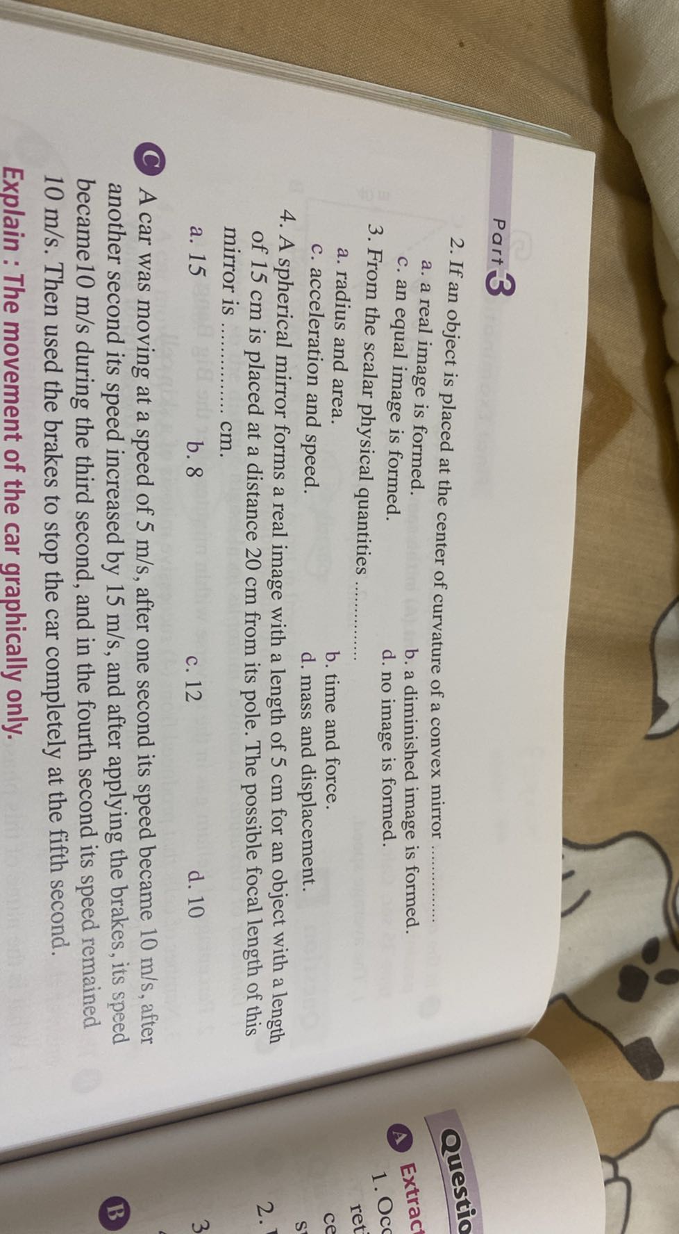 Parr3 2. If an object is placed at the center of curvature of a convex ...