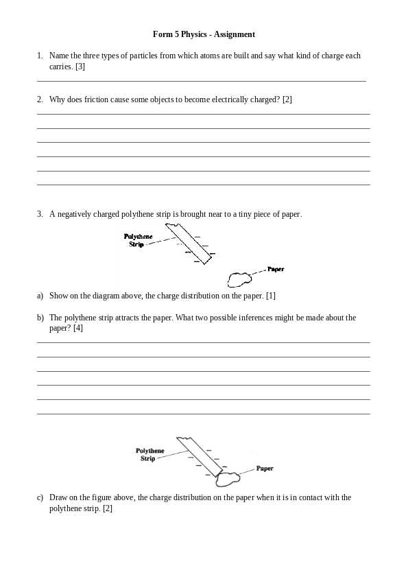 Form 5 Physics - Assignment 1. Name the three types of particles from ...
