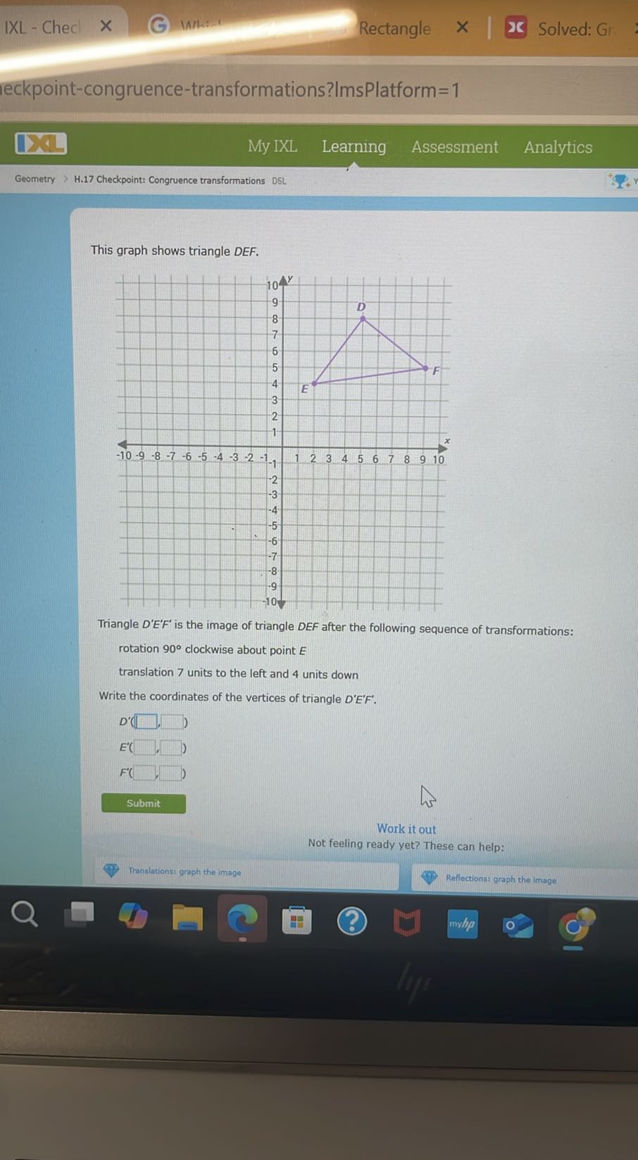 IXL - Chec (when Rectangle Solved: Gr leckpoint-congruence-transformations?lmsPlatform=1 [10 My ...