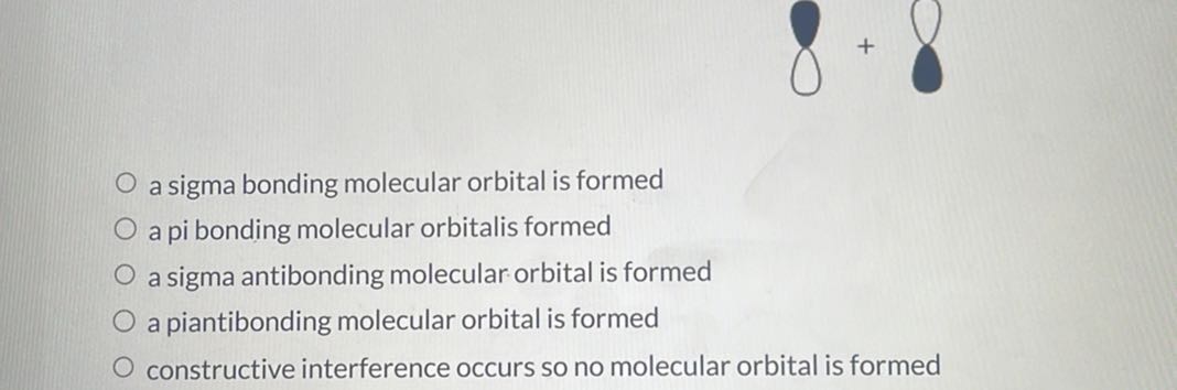 a sigma bonding molecular orbital is formed a pi bonding molecular ...