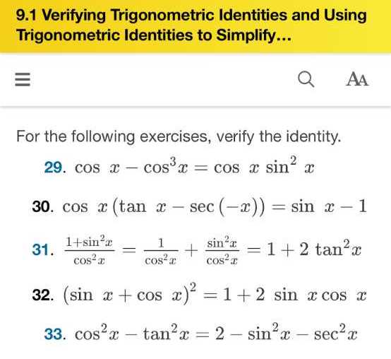 9.1 Verifying Trigonometric Identities and Using Trigonometric ...
