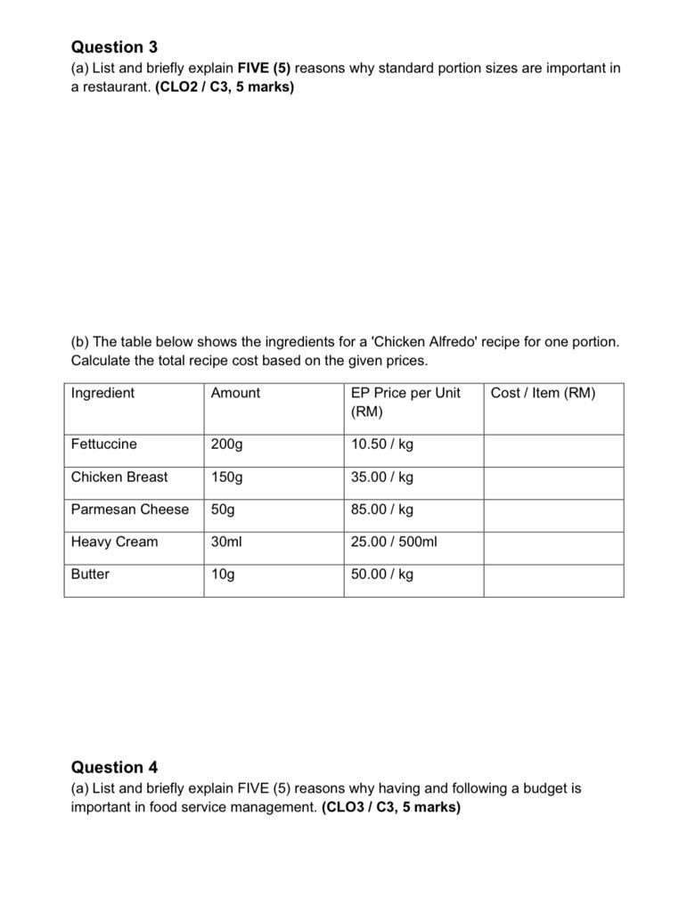 question 3 a list and briefly explain five 5 reasons why standard ...