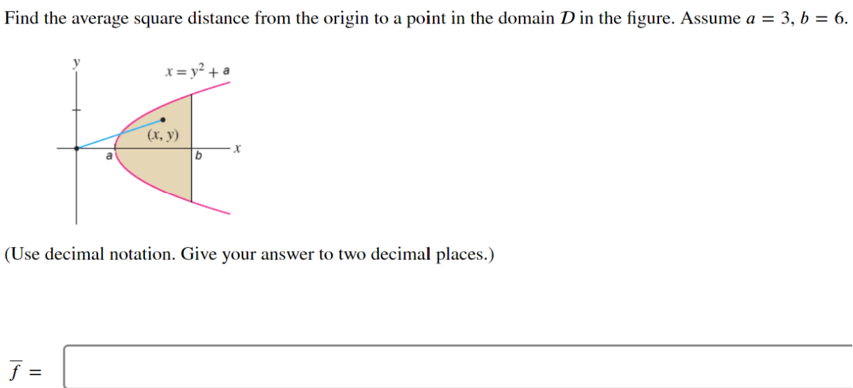 SOLVED: Find the average square distance from the origin to a point in ...