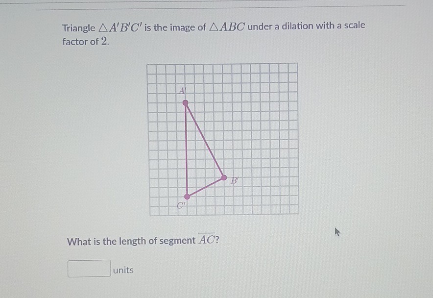 Triangle A^' B^' C^' is the image of A B C under a dilation with a ...