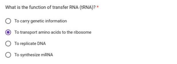 what is the function of transfer rna trna to carry genetic information ...