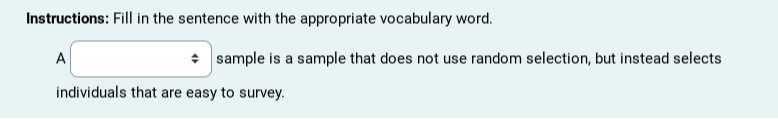 instructions fill in the sentence with the appropriate vocabulary word ...