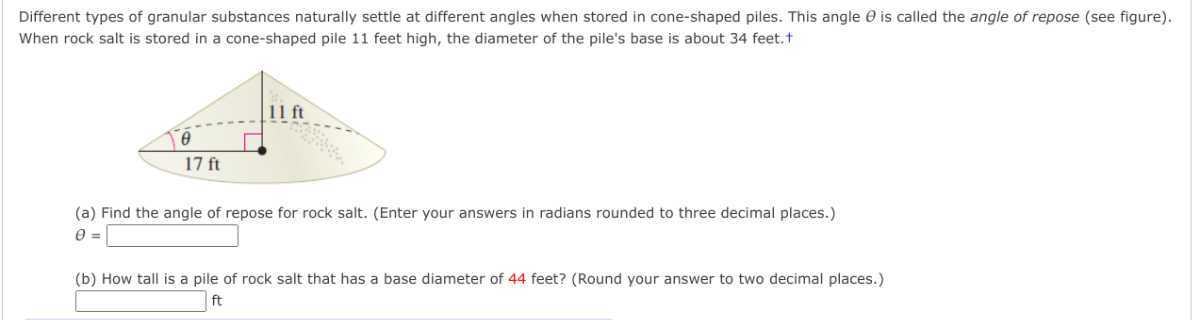 Different types of granular substances naturally settle at different ...
