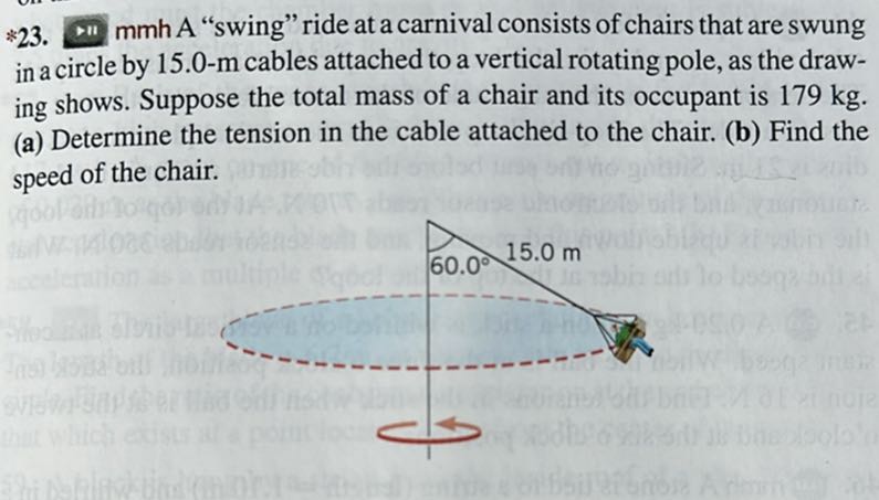 23 sim 1 mathrmmmh mathrma swing ride at a carnival consists of chairs ...