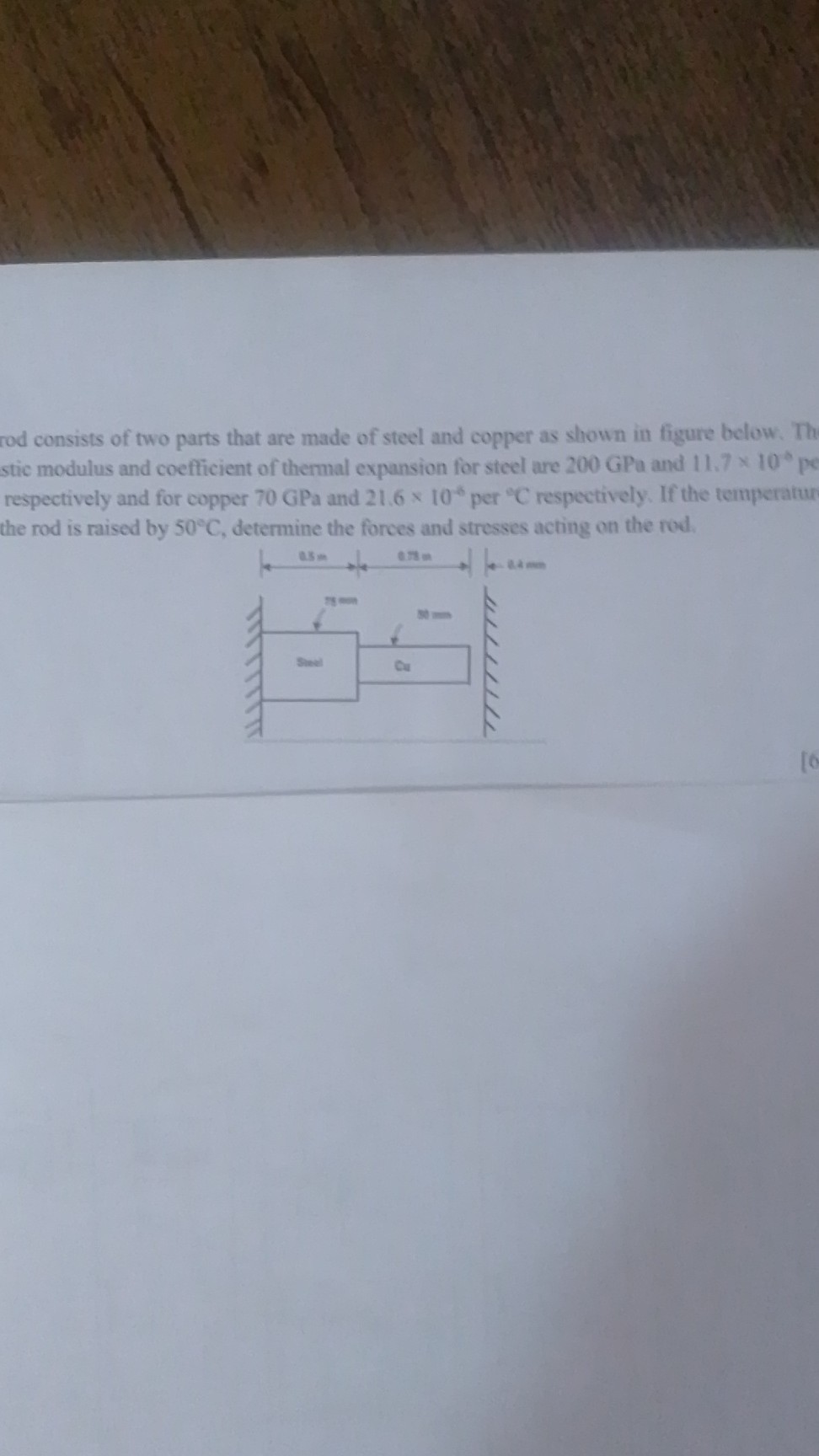 rod consists of two parts that are made of steel and copper as shown in ...