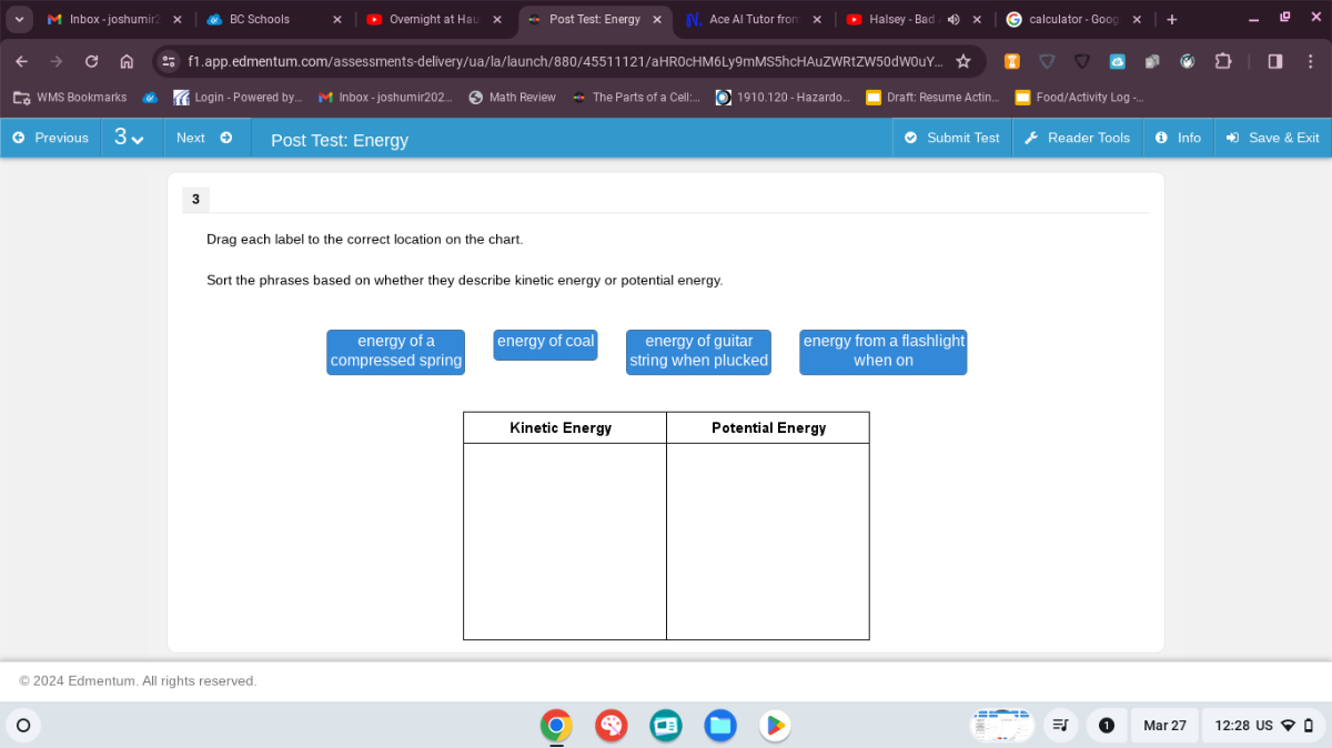 SOLVED: 3 Drag each label to the correct location on the chart. Sort the phrases based on ...