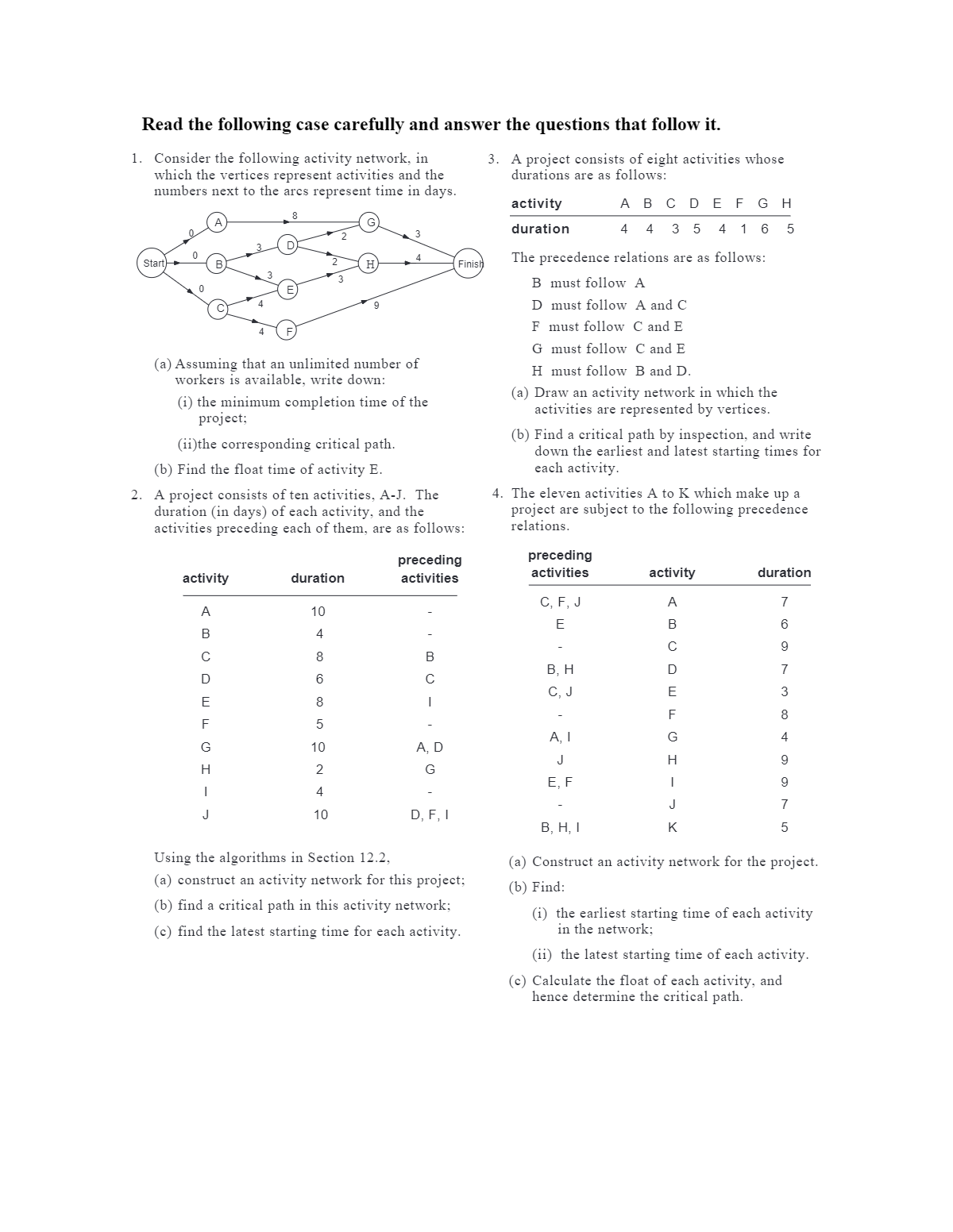 read the following case carefully and answer the questions that follow ...