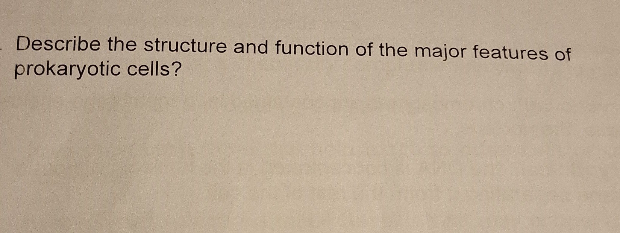 describe the structure and function of the major features of ...