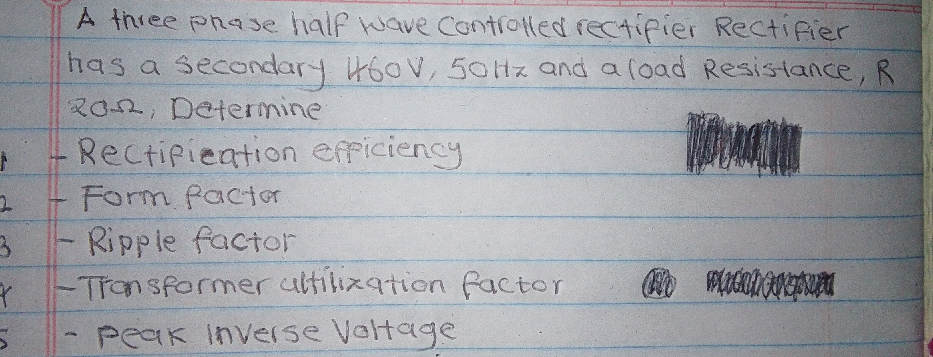 [GET ANSWER] A three phase half wave controlled rectifier Rectifier has ...
