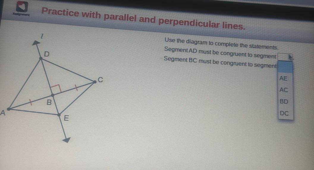 Practice with parallel and perpendicular lines. Use the diagram to ...