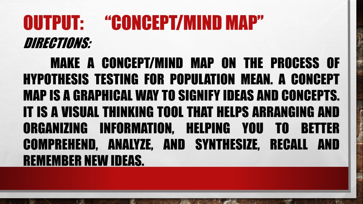 output congeptmind map diregtions make a conceptmind map on the process ...