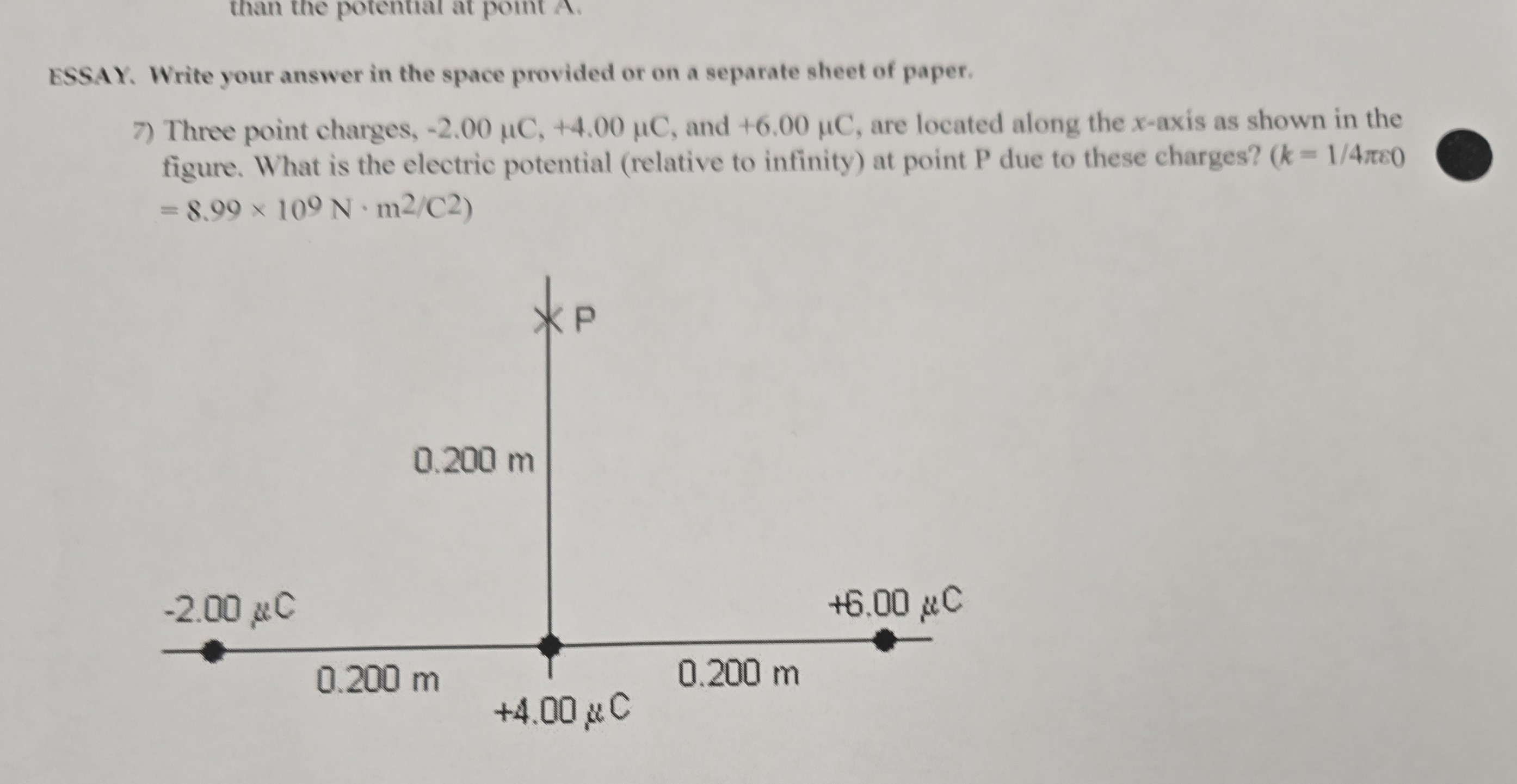 than the porental at pomt a essay write your answer in the space provided or on a separate sheet ...