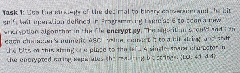 Task 1: Use the strategy of the decimal to binary conversion and the bit shift left operation ...