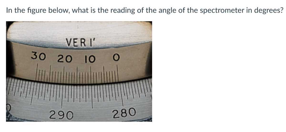 in the figure below what is the reading of the angle of the ...