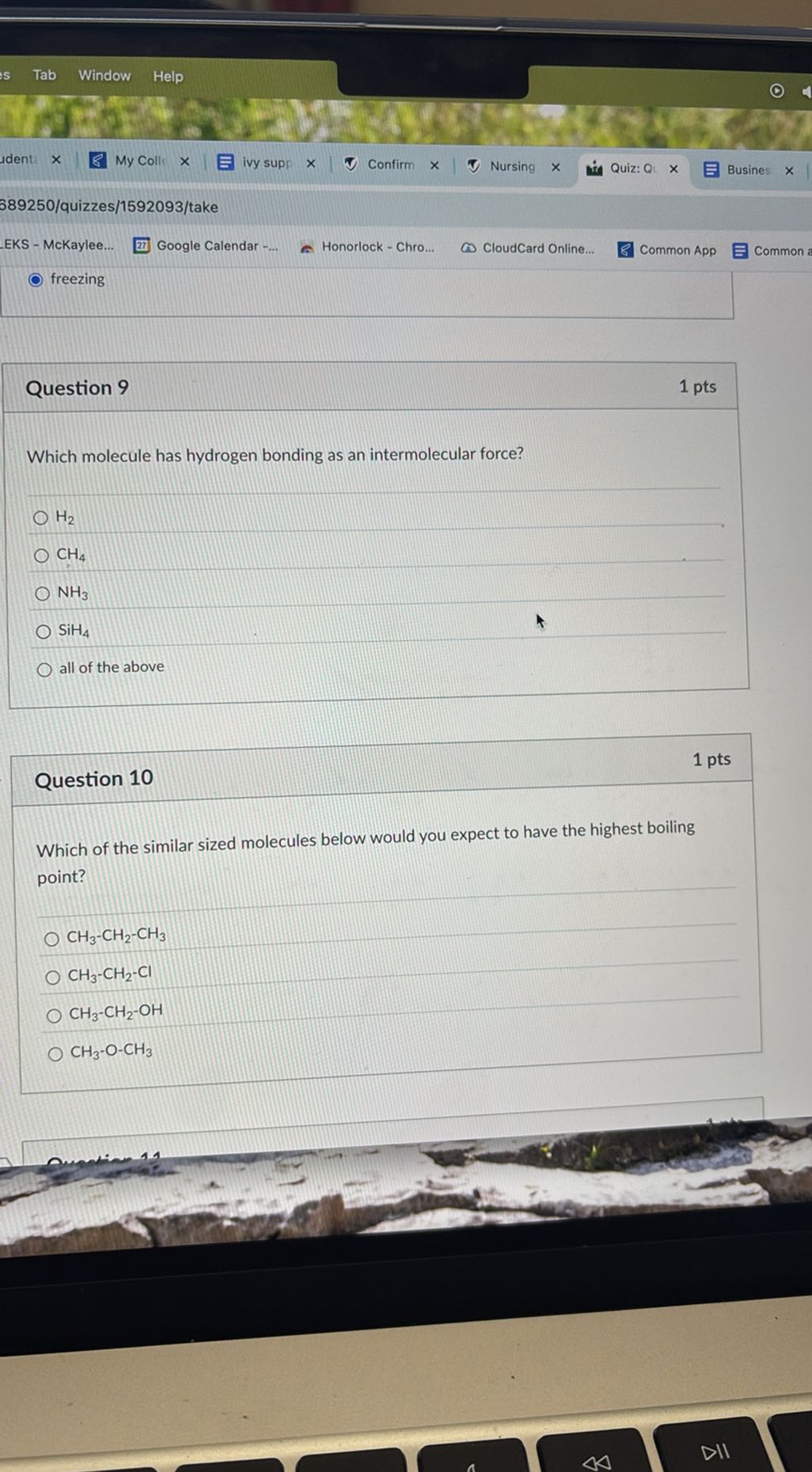 89250/quizzes/1592093/take EKS - McKaylee... Google Calendar ...