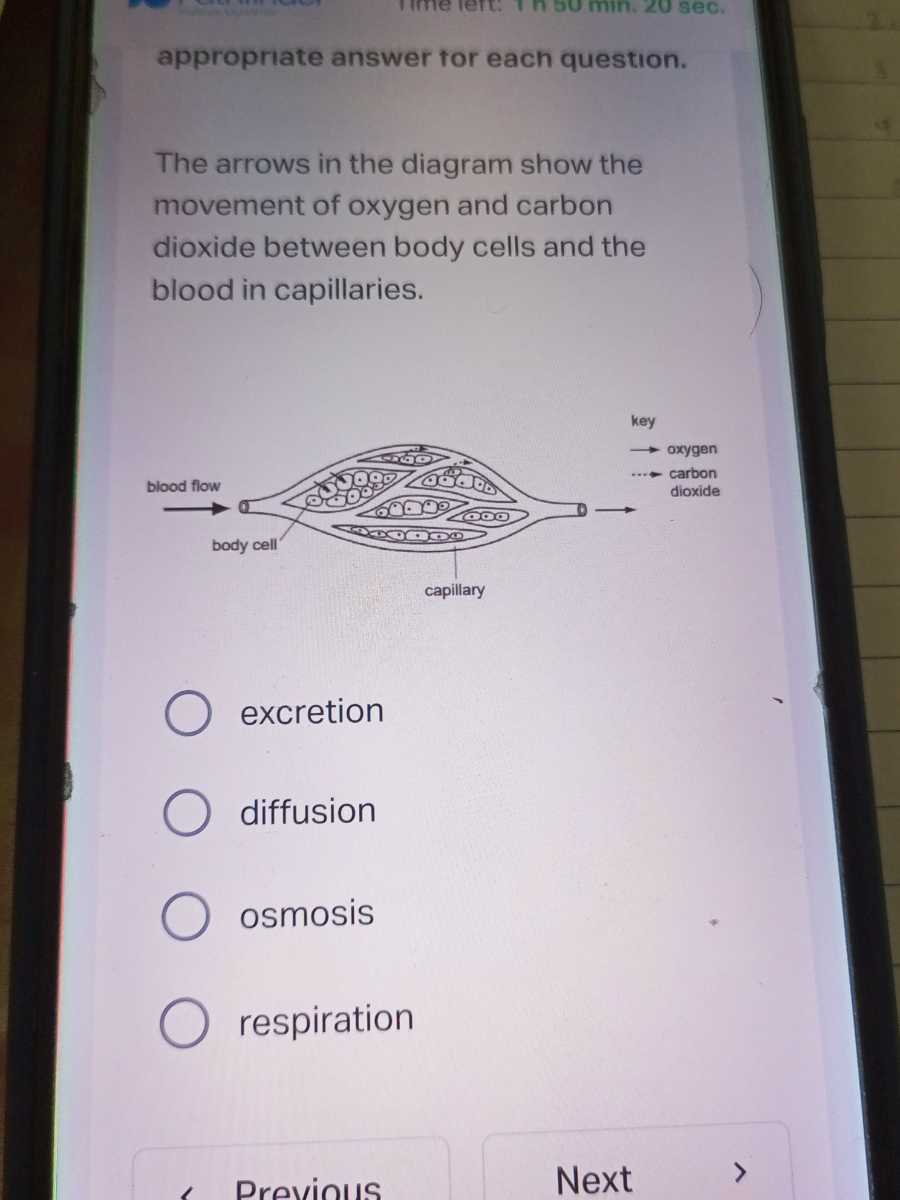 appropriate answer tor each question. The arrows in the diagram show ...
