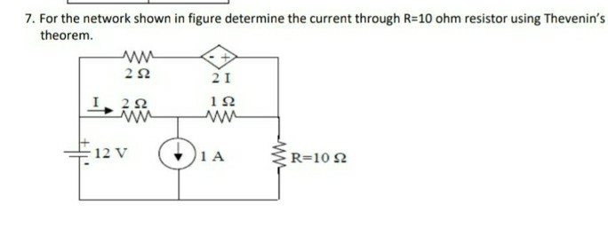 7 For The Network Shown In Figure Determine The Current Through