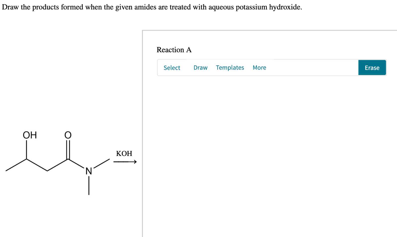 Draw the products formed when the given amides are treated with aqueous ...