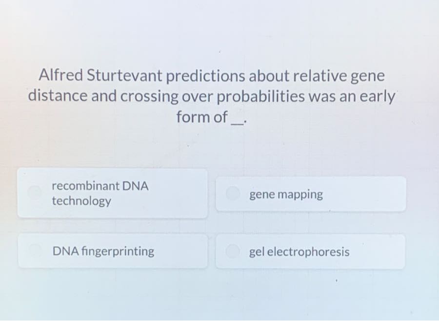 Alfred Sturtevant predictions about relative gene distance and crossing ...