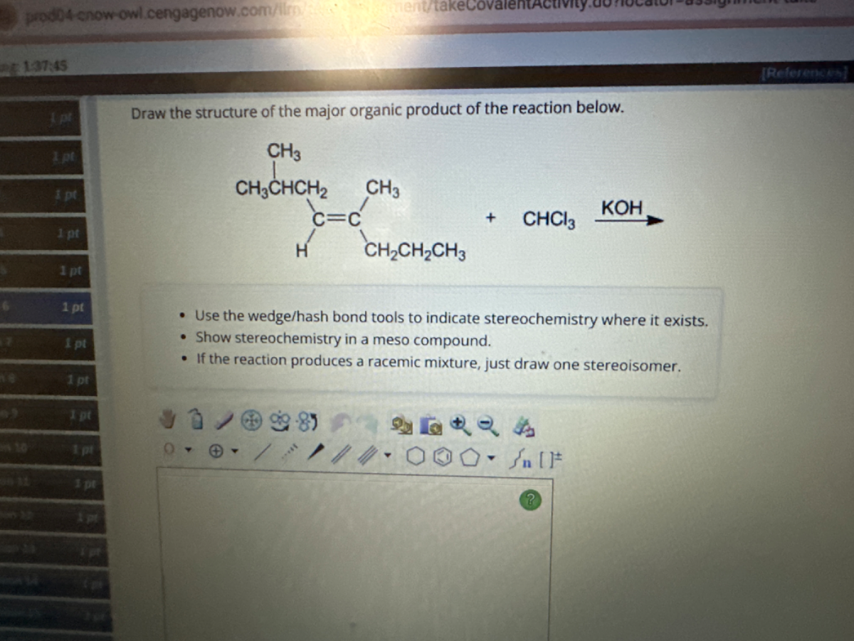 (PCferming Draw the structure of the major organic product of the ...