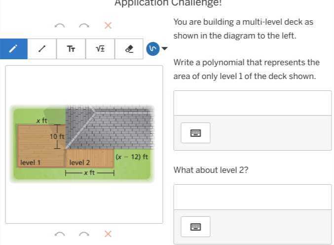 You are building a multi-level deck as shown in the diagram to the left ...