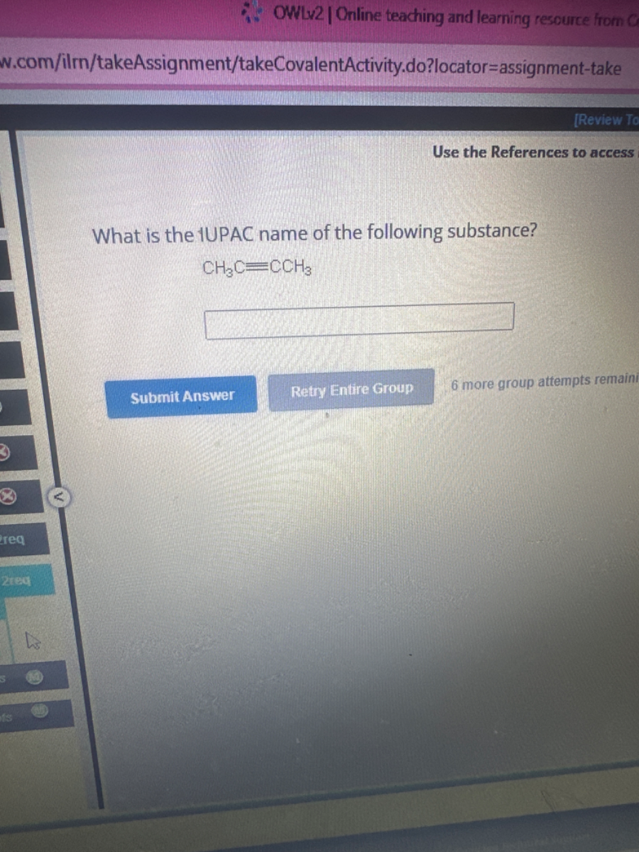 OWLv2 | Online teaching and learning resource from w.com/ilm/takeAssignment/takeCovalentActivity ...