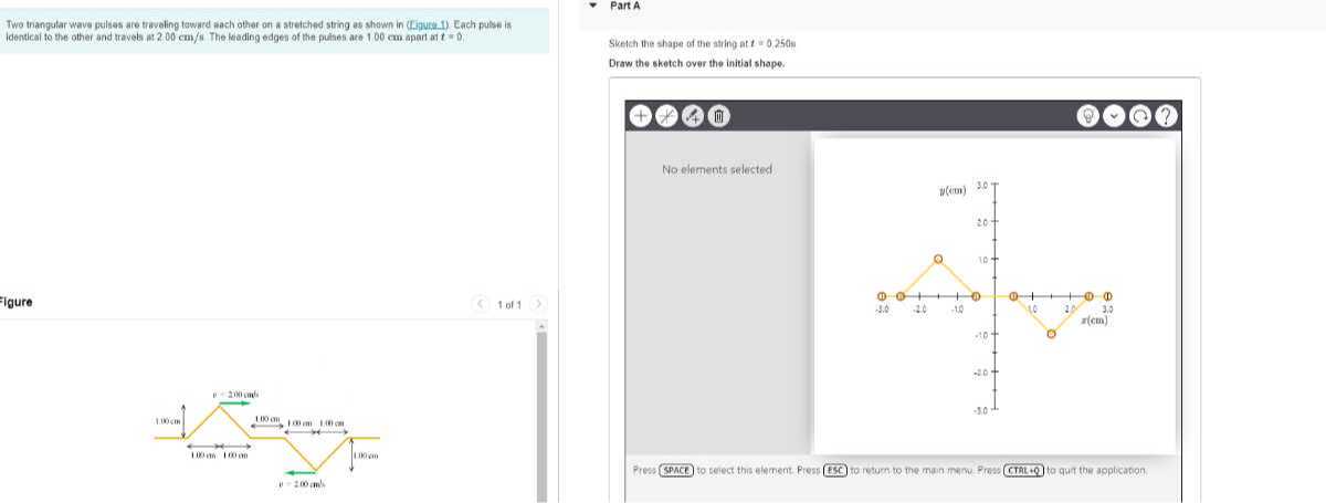 two trangular wave pulias are travaling towird wach othor on a ...