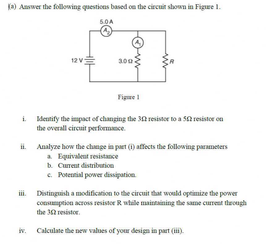 (a) Answer the following questions based on the circuit shown in Figure ...