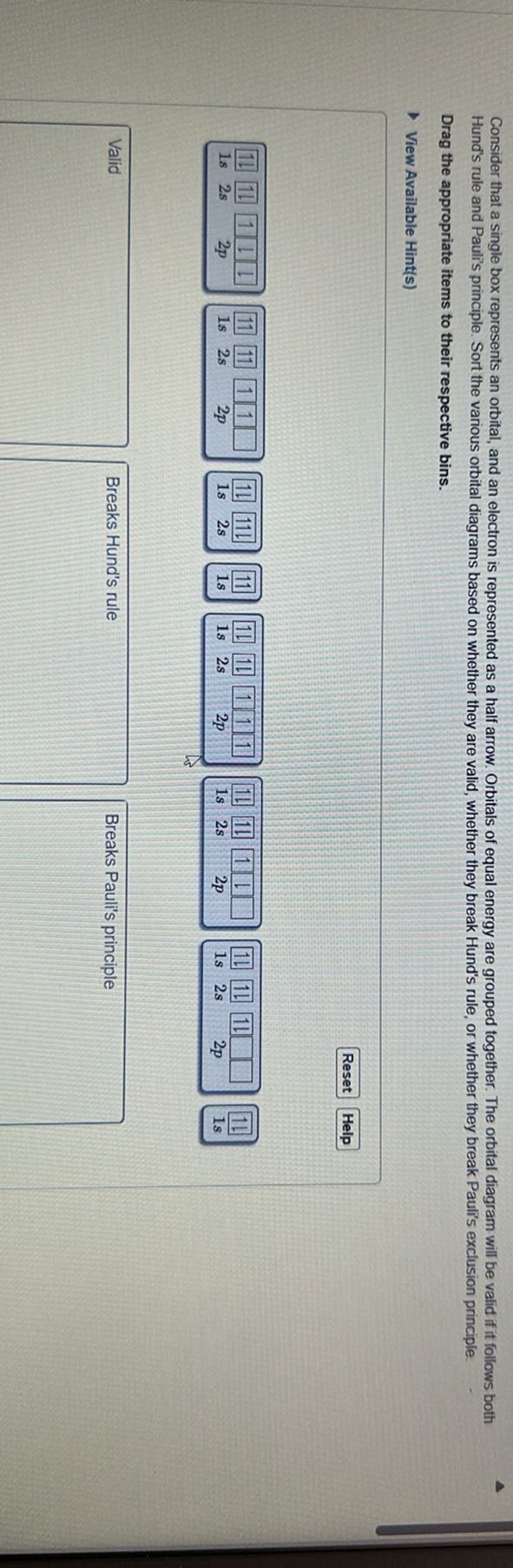Consider That A Single Box Represents An Orbital And An Electron Is