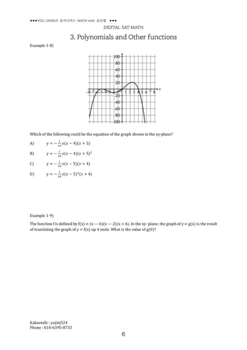 YOU, GENIUS ????? MATH wah ??? ** DIGITAL SAT MATH 3. Polynomials and ... YOU, GENIUS ????? MATH wah ??? ** DIGITAL SAT MATH 3. Polynomials and ...