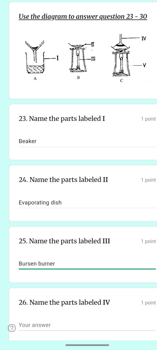 Use the diagram to answer question 23-30 A B C 23. Name the parts ...