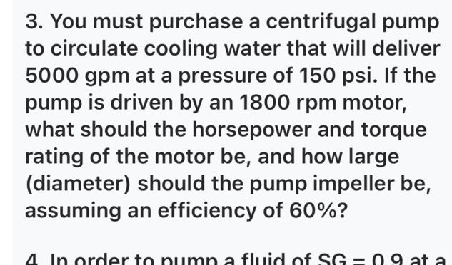3. You must purchase a centrifugal pump to circulate cooling water that ...