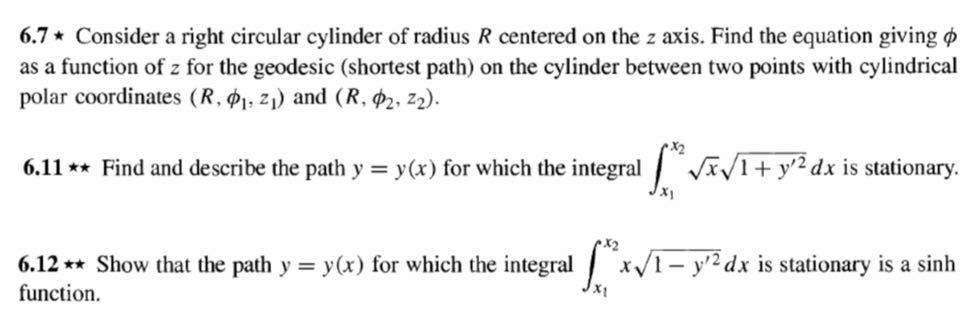 6.7 * Consider a right circular cylinder of radius R centered on the z ...