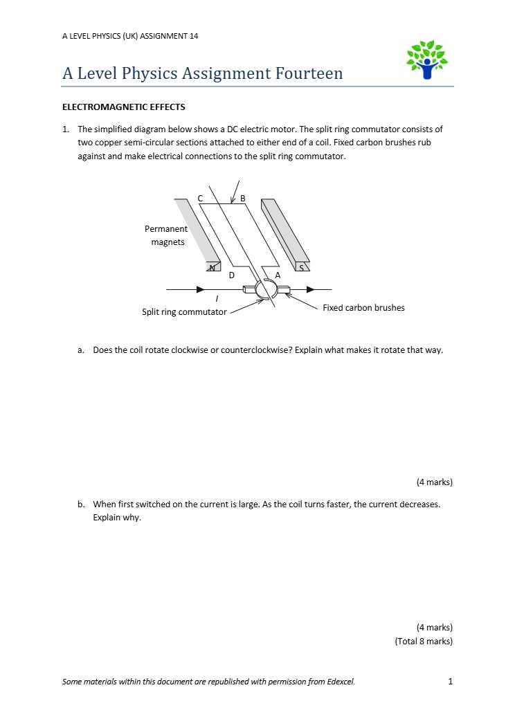 A LEVEL PHYSICS (UK) ASSIGNMENT 14 A Level Physics Assignment Fourteen ...