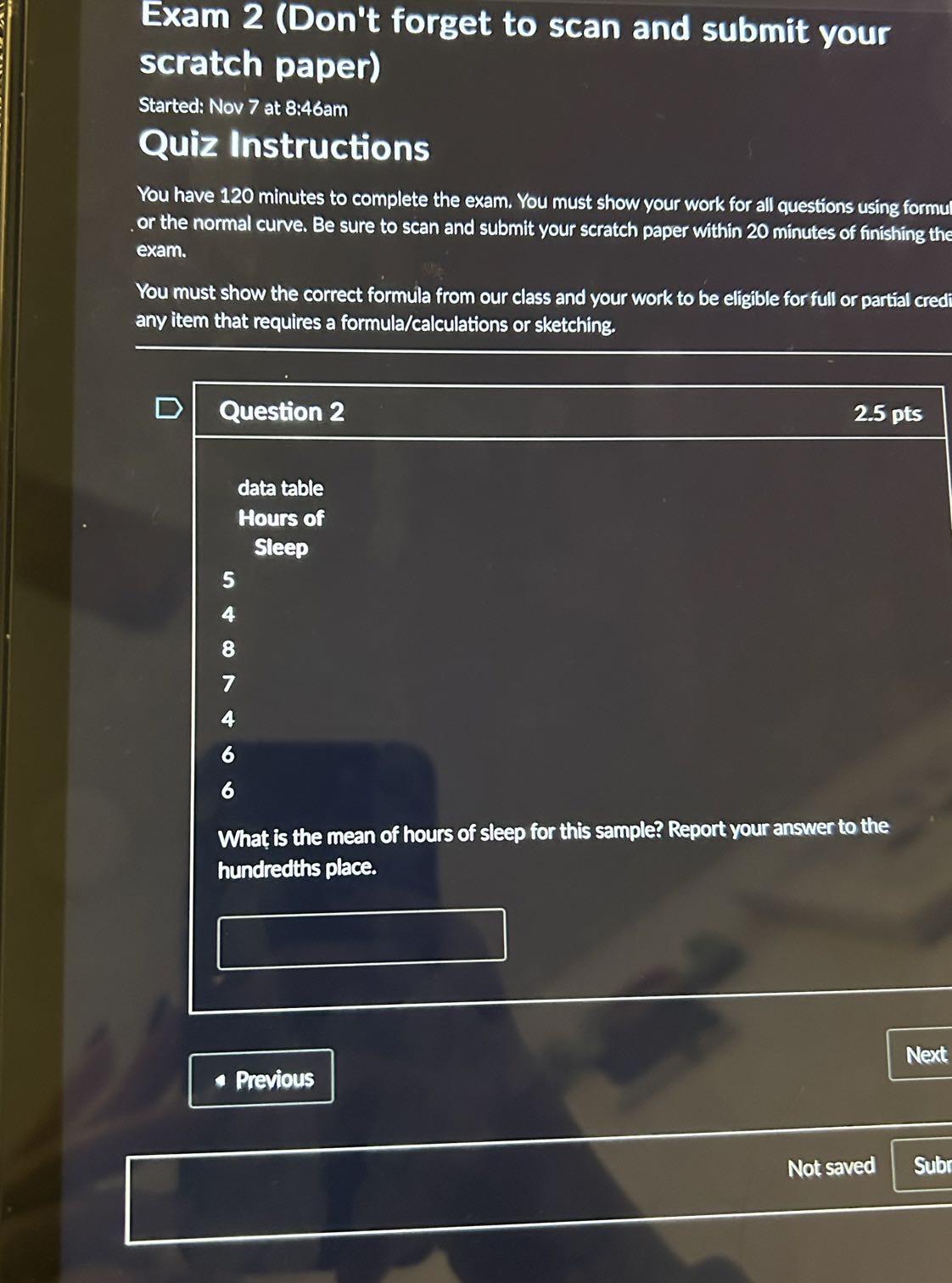 exam 2 dont forget to scan and submit your scratch paper started nov 7 ...