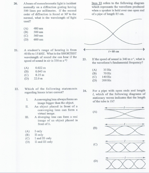 20 A Beam Of Monochromatic Light Is Incident Normally On A Diffraction Grating Having 500 Lines