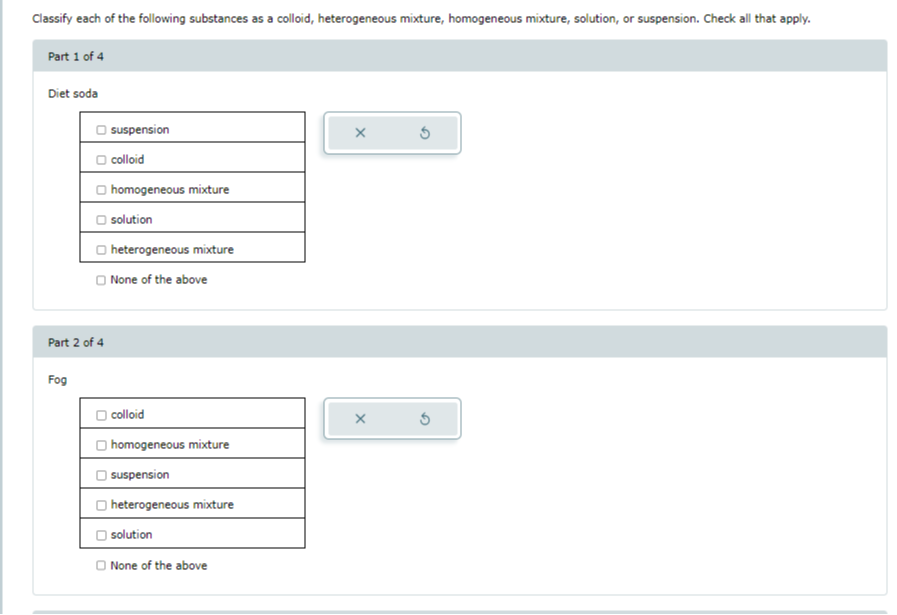 SOLVED: Classify each of the following substances as a colloid ...