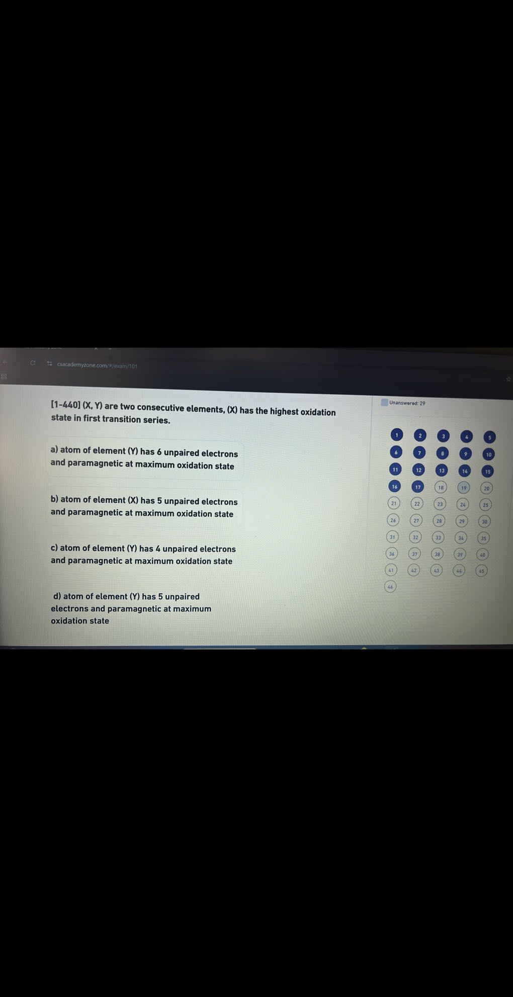 [1-440] ( X, Y ) are two consecutive elements, (X) has the highest ...