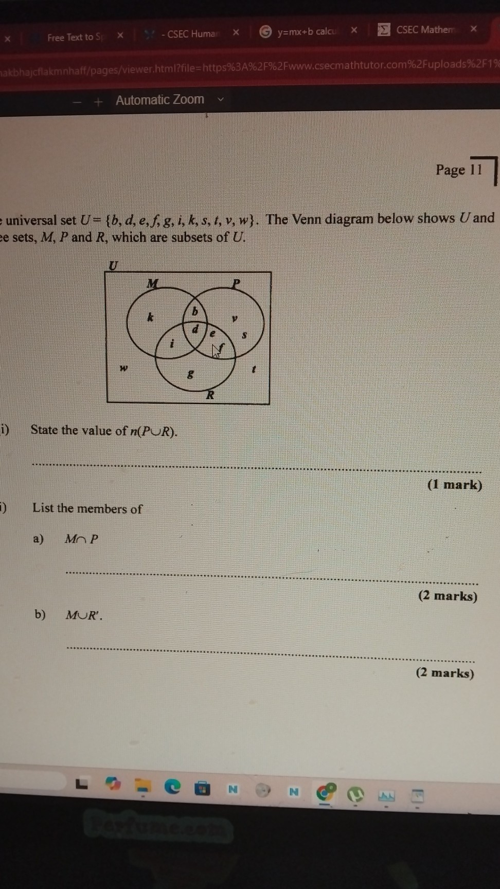 Free Text to S - CSEC Humar y=m x+b calcu CSEC Mathen jakbhacflakmnaff ...