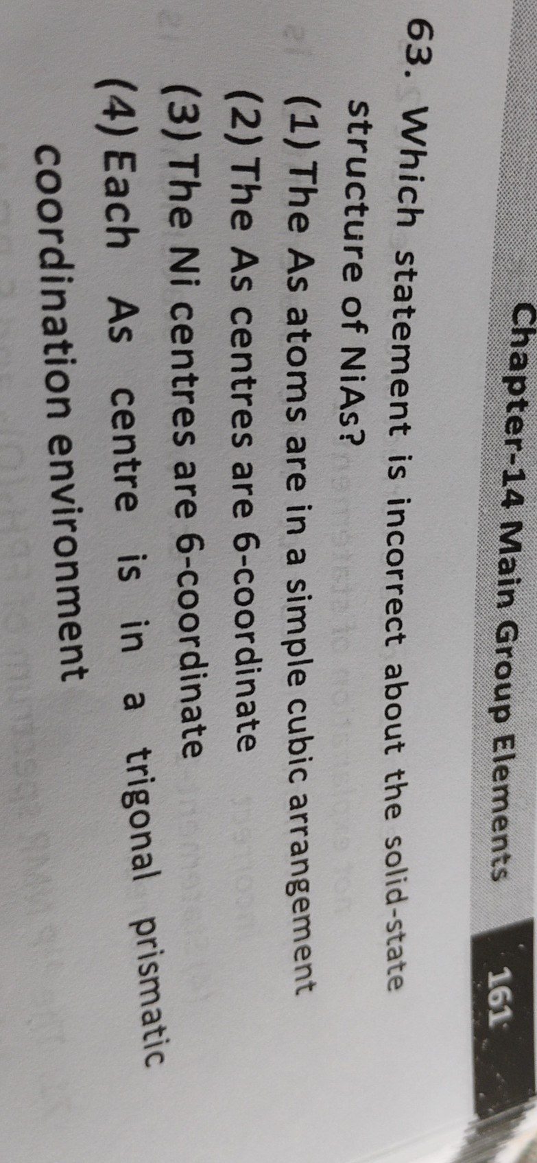 Chapter-14 Main Group Elements 161 63. Which statement is incorrect ...