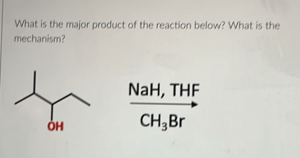 What is the major product of the reaction below? What is the mechanism ...