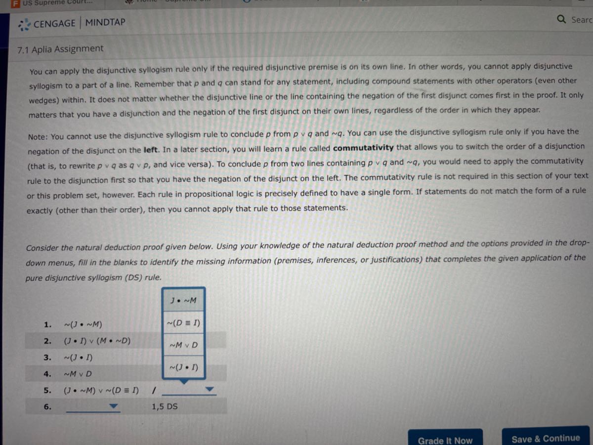 cengage mindtap searc 71 aplia assignment you can apply the disjunctive ...